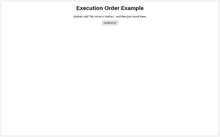Execution Order Example ― Perchance Generator