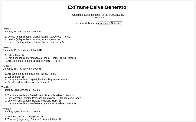 exframe-delve-generator