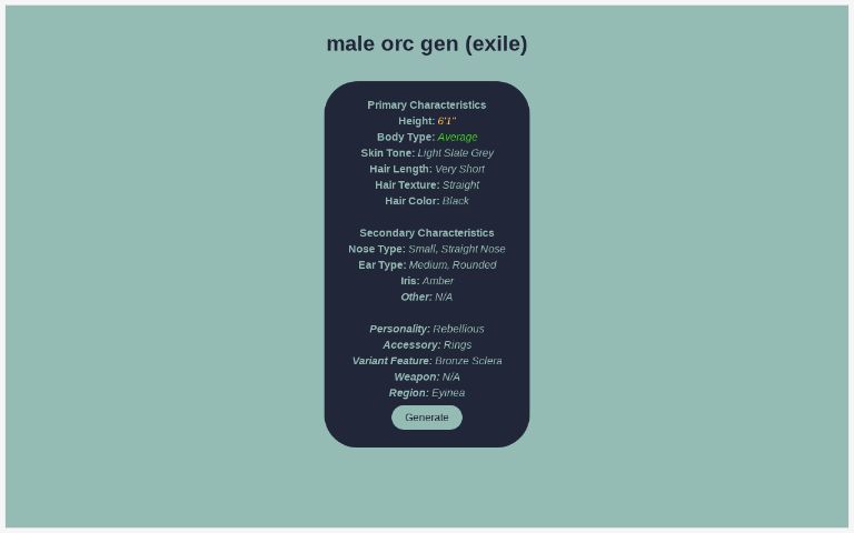 male orc gen (exile)