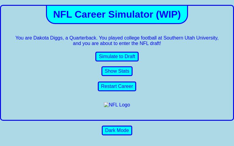 NFL Career Simulator ― Perchance Generator
