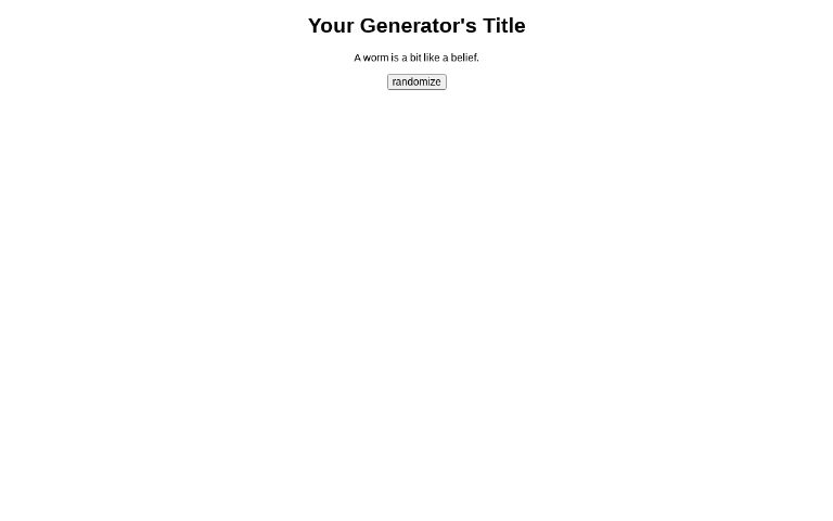Minimal ― Perchance Generator