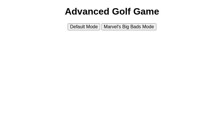 Advanced Golf Game ― Perchance Generator