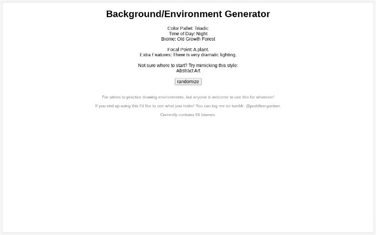 Background/Environment Generator