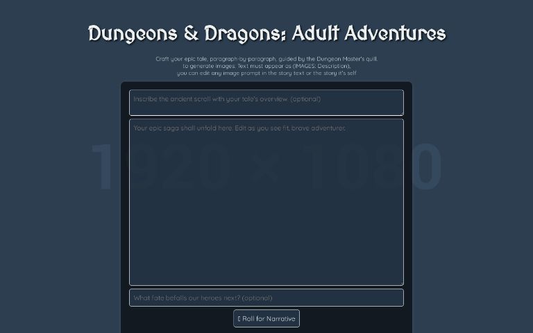 Dungeons & Dragons: Adult Adventures ― Perchance Generator
