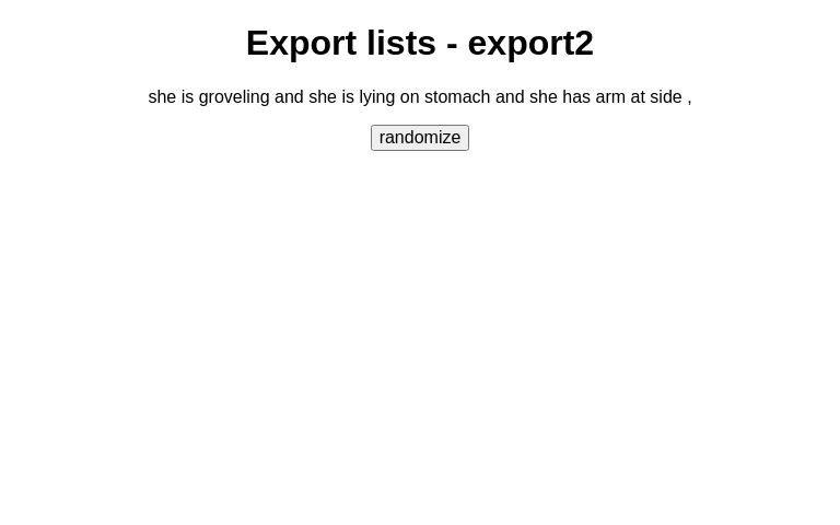 Export lists - export2 ― Perchance Generator