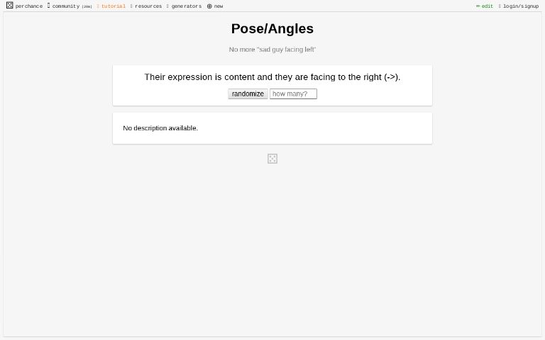 Pose/Angles ― Perchance Generator