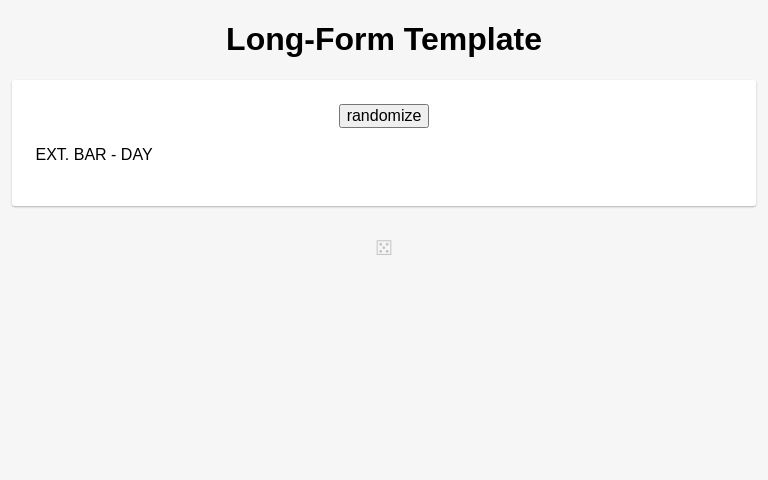Long-Form Template ― Perchance Generator