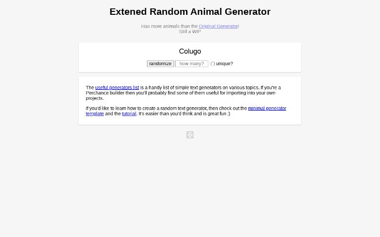 Extened Random Animal Generator