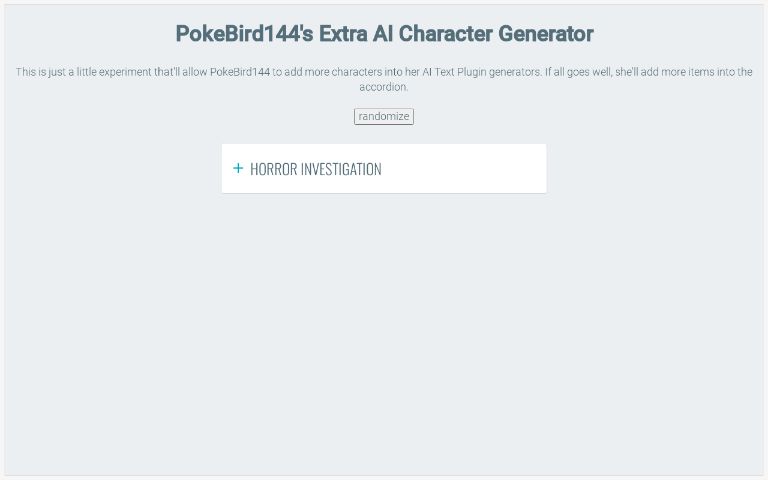 PokeBird144's Extra AI Character Generator