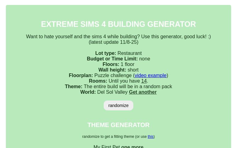 Extreme Sims 4 building generator