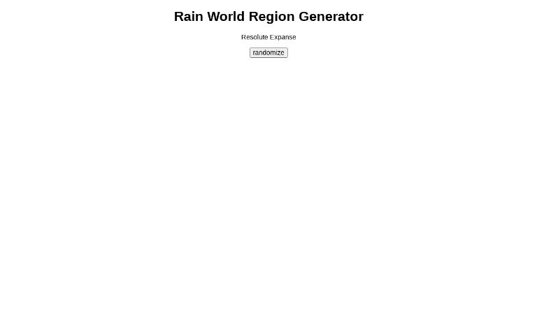 Rain World Region Generator