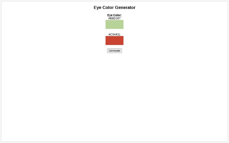 Eye Color Generator