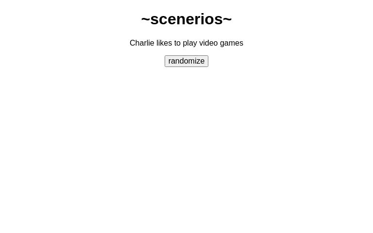 ~scenerios~ ― Perchance Generator