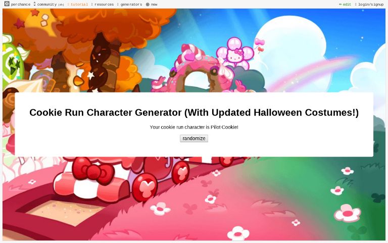 Cookie Run Character Generator (With Updated Halloween Costumes!)