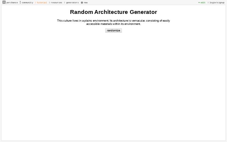 Random Architechture Generator