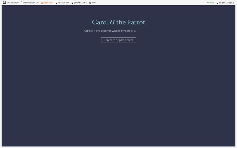 Small Model-based Experiment ― Perchance Generator