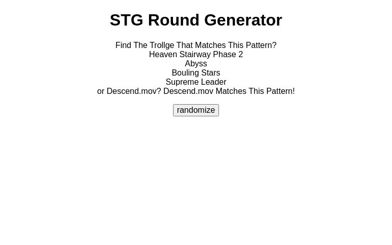 STG Round Generator