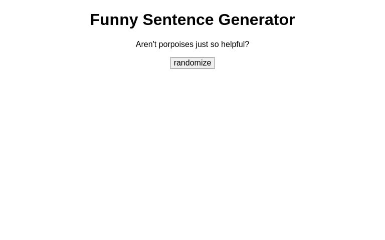 Funny Sentence Generator