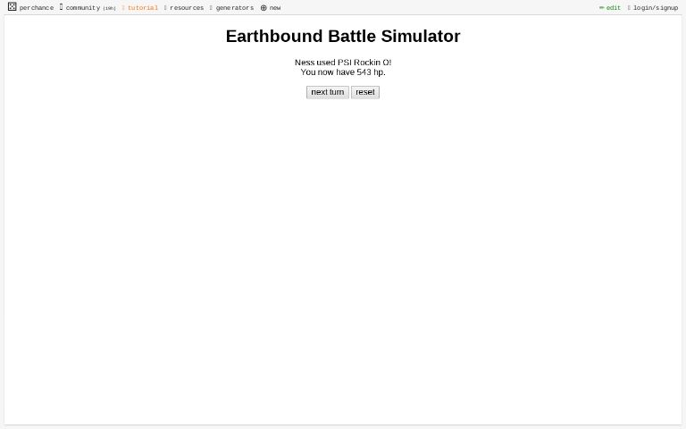 Earthbound Battle Simulator ― Perchance Generator