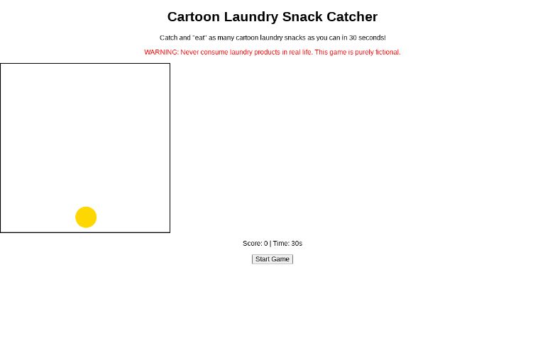 Cartoon Laundry Snack Catcher ― Perchance Generator
