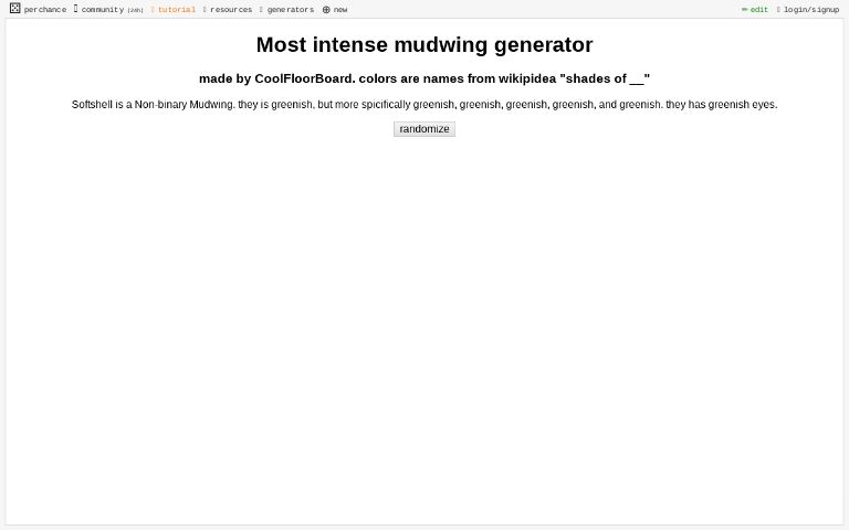 Most intense mudwing generator