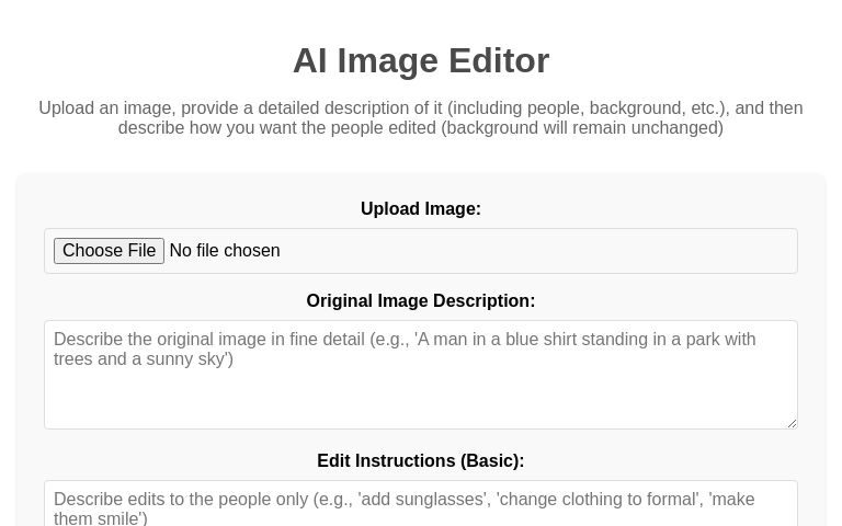 AI Image Editor ― Perchance Generator