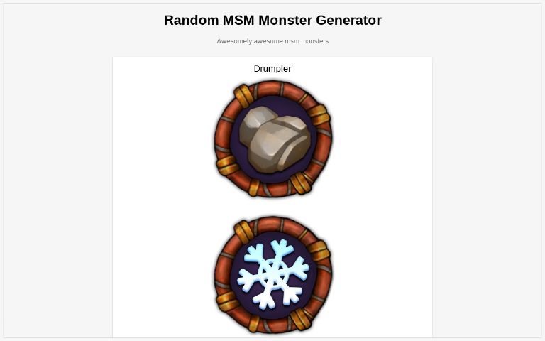 Random MSM Monster Generator