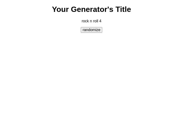 Minimal ― Perchance Generator