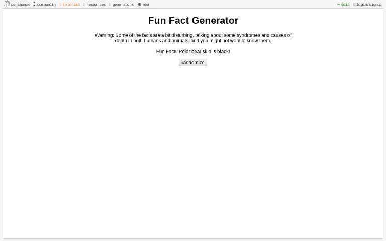 Fun Fact Generator