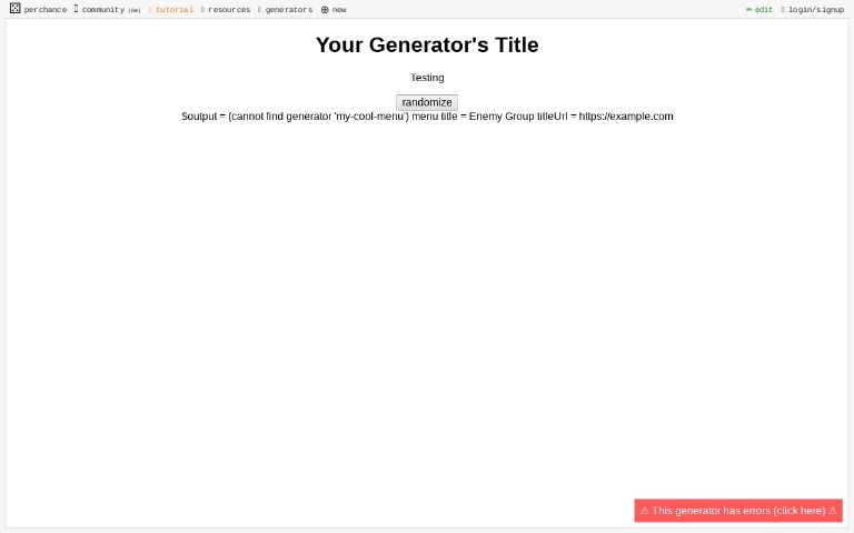 Minimal ― Perchance Generator