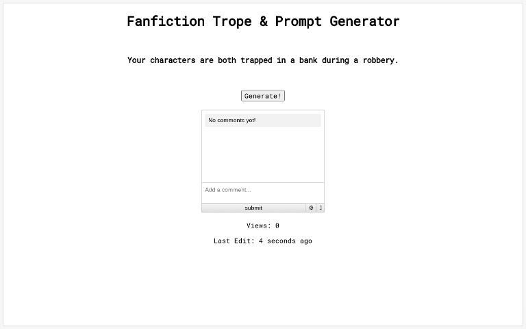 Fanfiction Trope & Prompt Generator