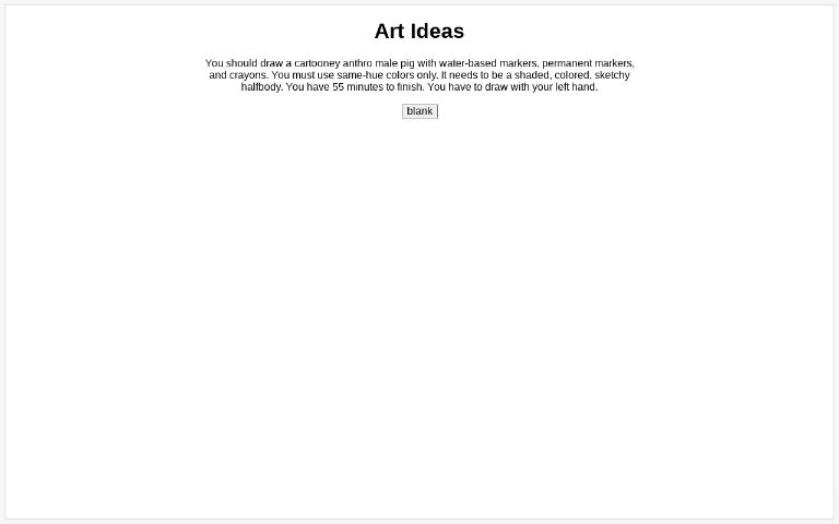 Art Ideas ― Perchance Generator