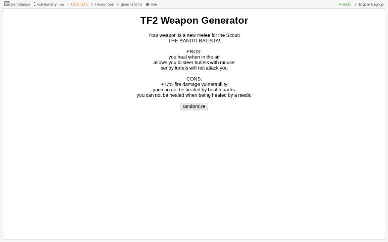 TF2 Weapon Generator