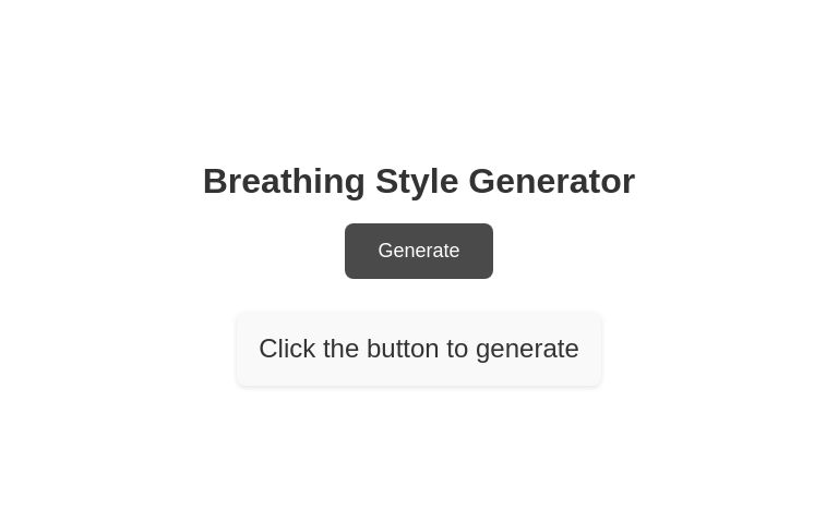 Breathing Style Generator