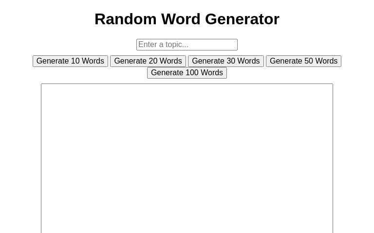 Random Word Generator
