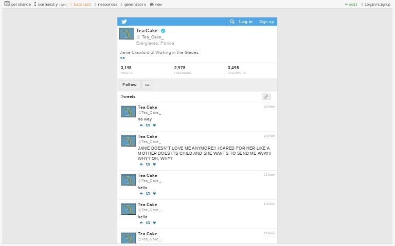 Twitter Feed Template ― Perchance Generator