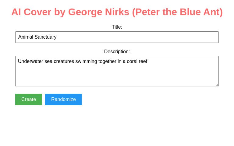 AI Cover by George Nirks (Peter the Blue Ant) ― Perchance Generator