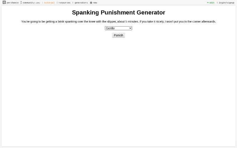 Spanking Punishment Generator