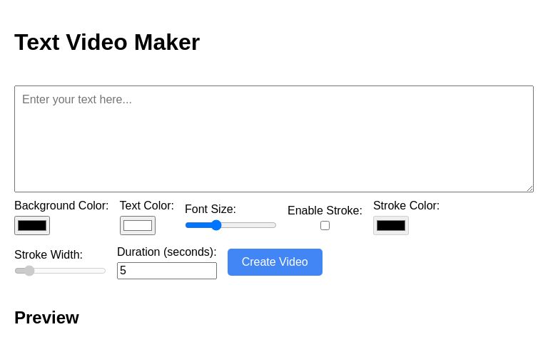 Text Video Maker ― Perchance Generator