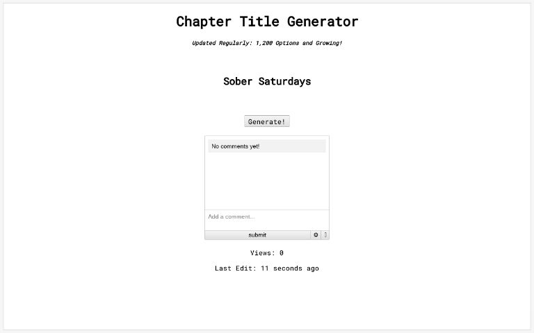 Chapter Title Generator