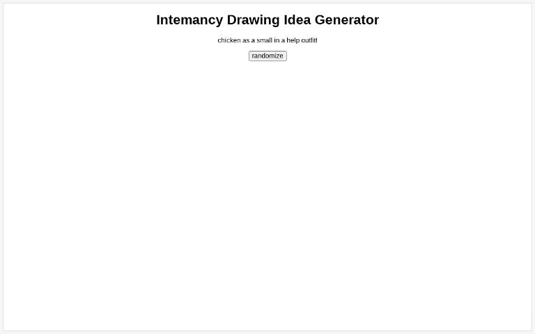 Intemancy Drawing Idea Generator