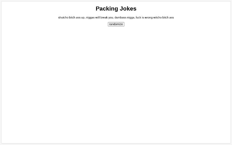 Packing Jokes ― Perchance Generator