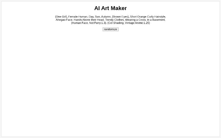 AI Art Maker ― Perchance Generator