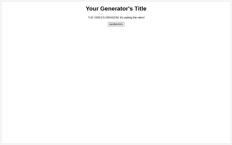 Minimal ― Perchance Generator