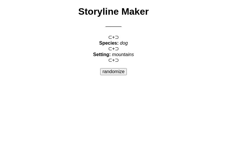 Storyline Maker___ ― Perchance Generator