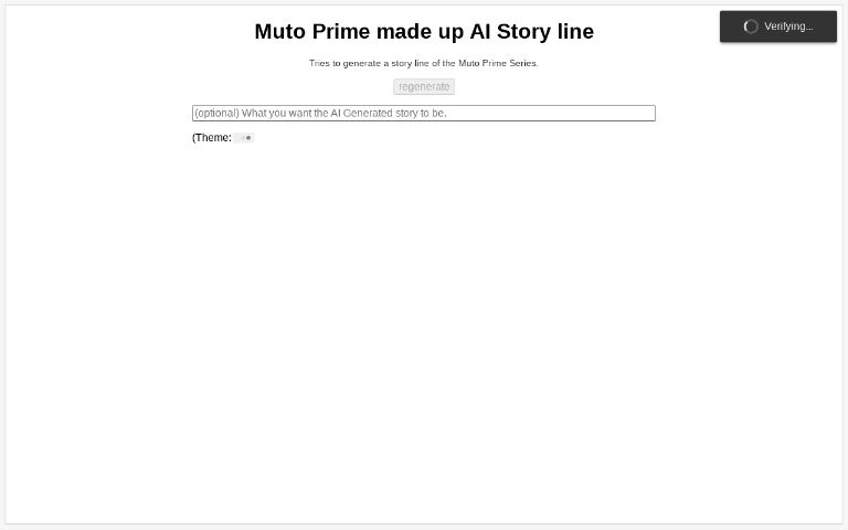 Muto Prime made up AI Story line ― Perchance Generator