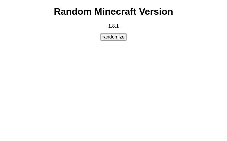 Random Minecraft Version ― Perchance Generator