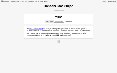 Random Face Shape ― Perchance Generator