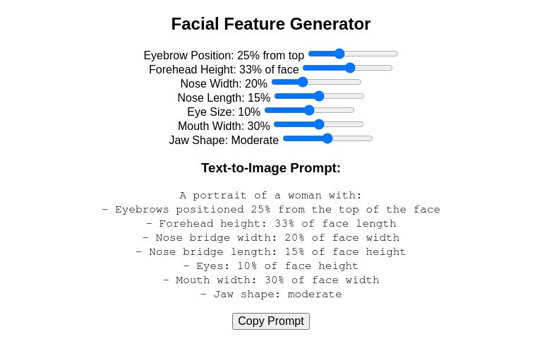 Facial Feature Generator