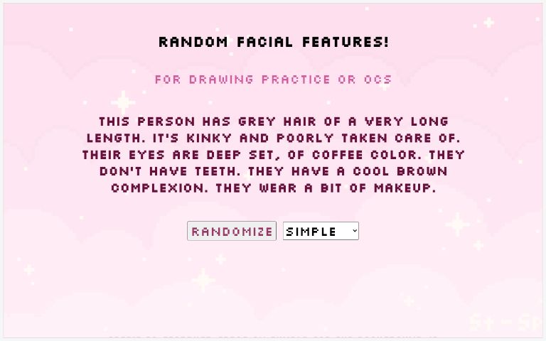 Random Facial Features! ― Perchance Generator